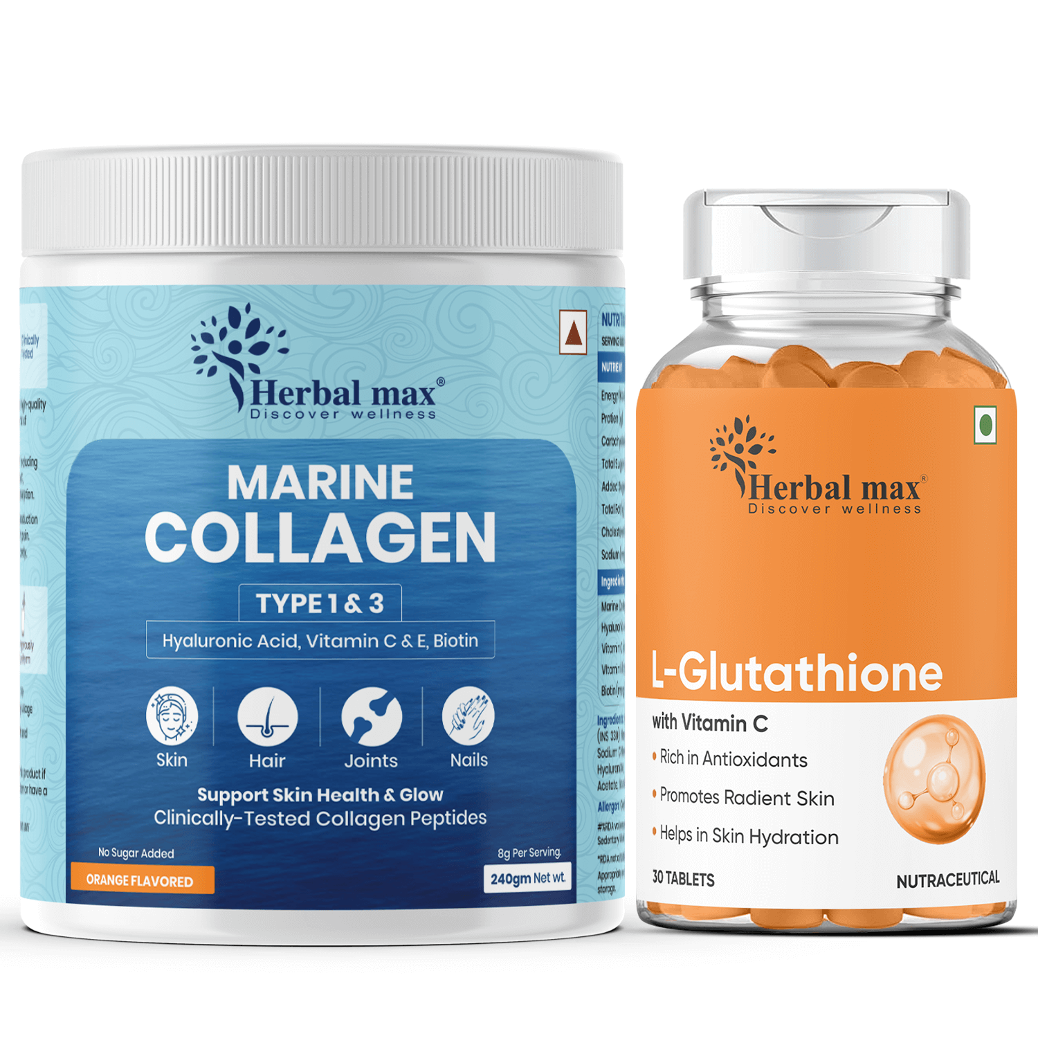 Boost Skin with L-Glutathione with Vitamin C + Marine Collagen