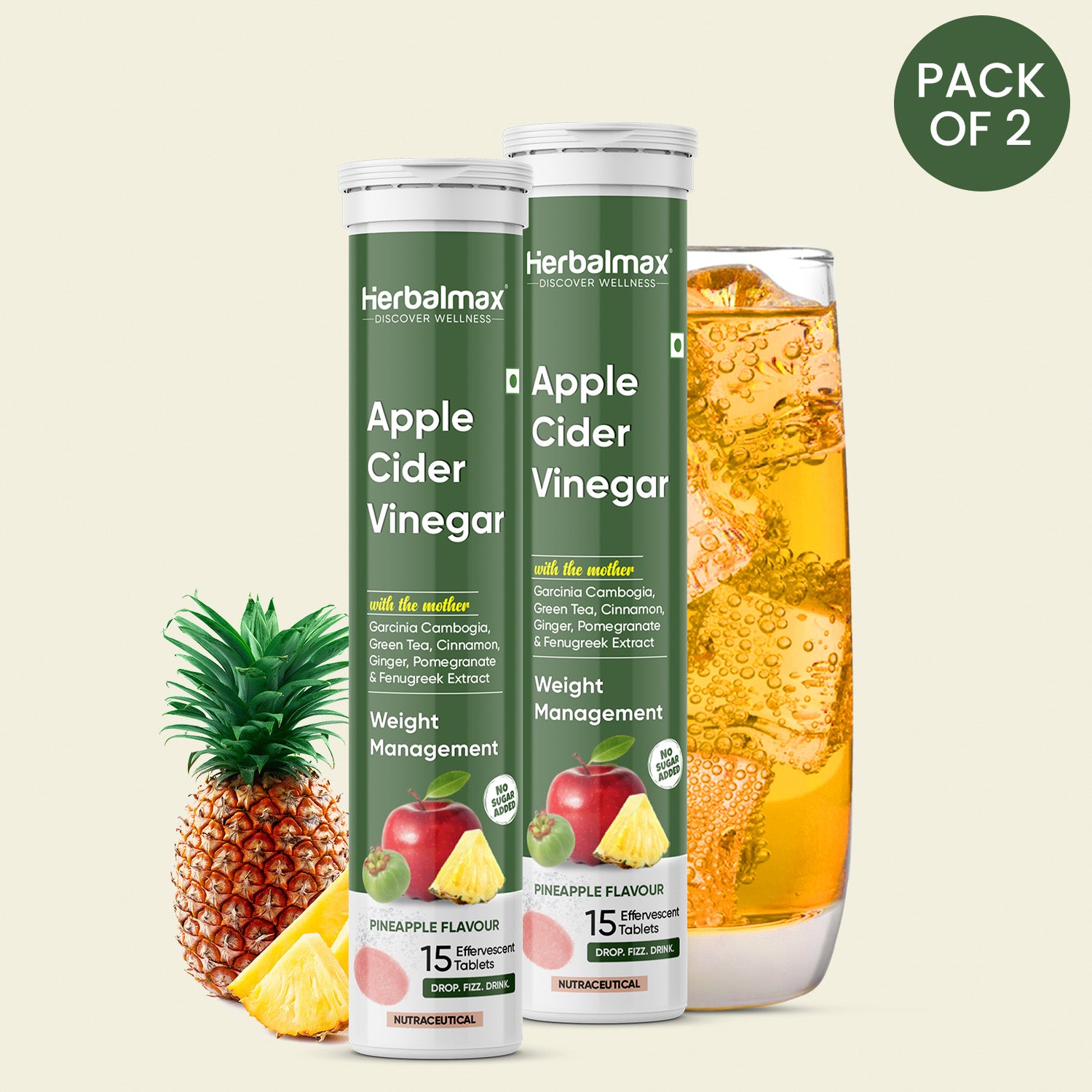 Buy Apple Cider Vinegar Pineapple Tablets – Pack of 2