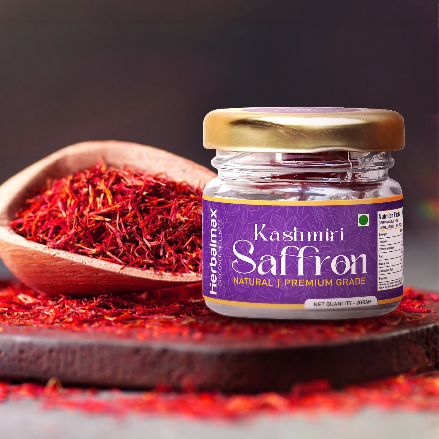 Buy Kashmiri Mongra Saffron (2gm) – Pure Mogra Kesar | Herbalmax