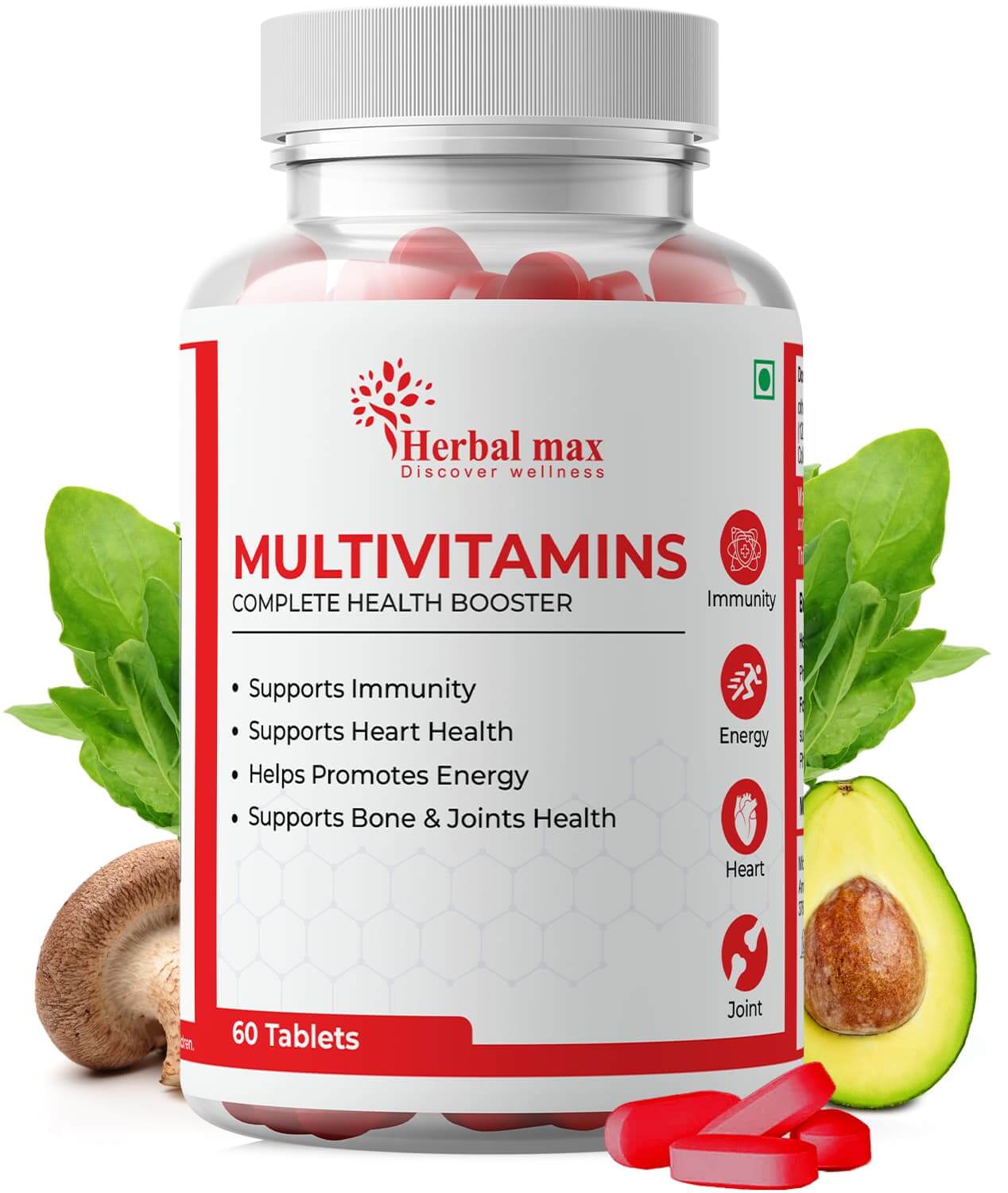Multivitamins Tablets, support Energy, Heart, Bones & Joint Health for ...